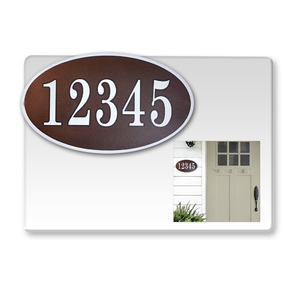 Curb-N-Sign® Custom Fancy Address Numbers for Outside, Super Reflective ...