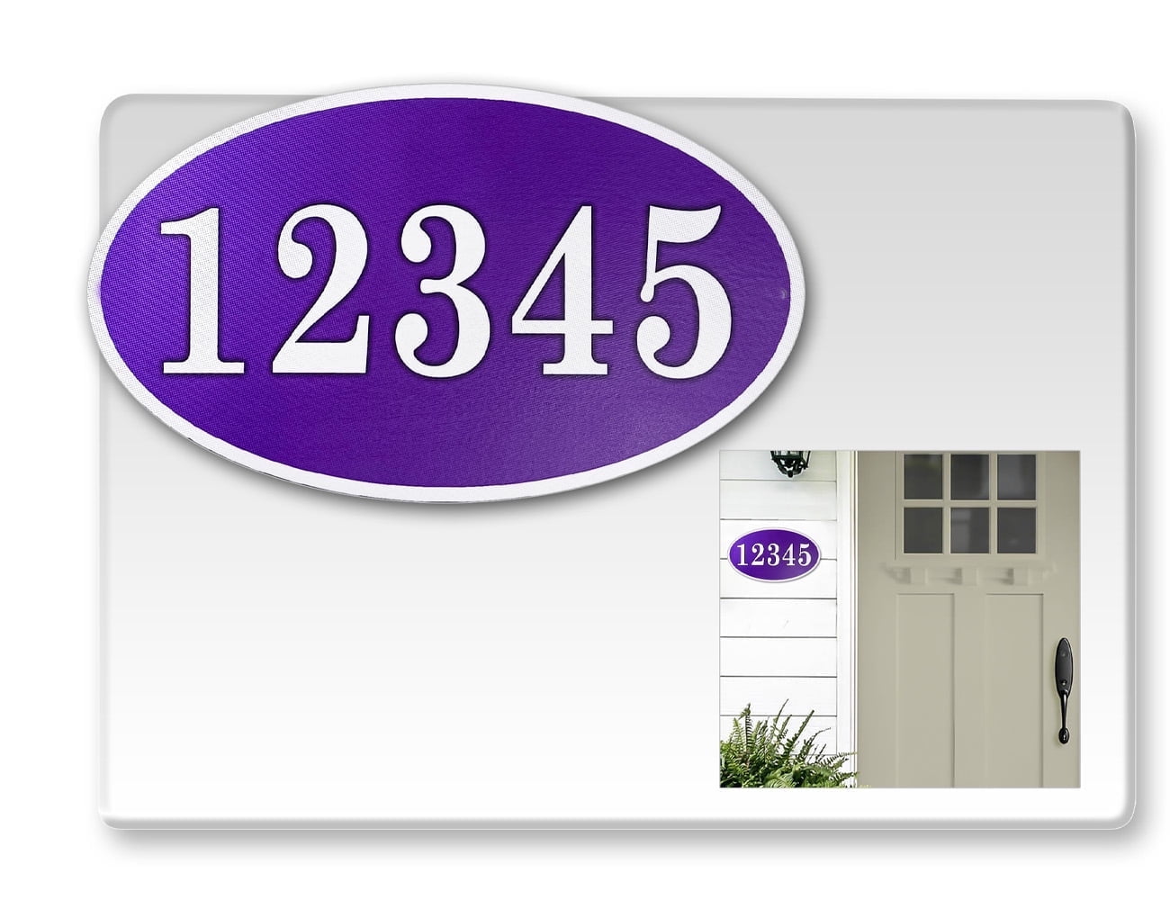 Curb-N-Sign® Custom Fancy Address Numbers for Outside, Super Reflective ...