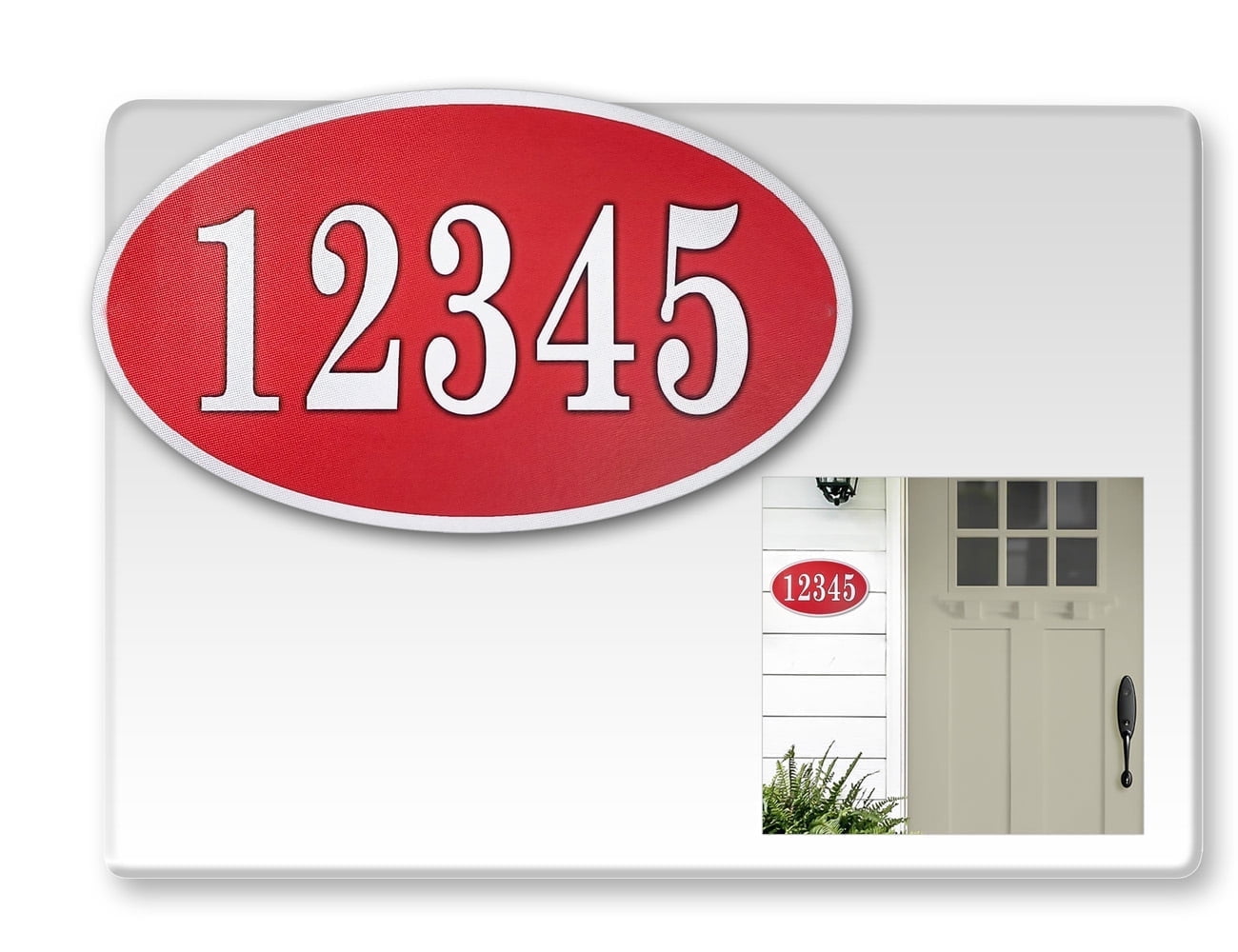 Curb-N-Sign® Custom Fancy Address Numbers for Outside, Super Reflective ...