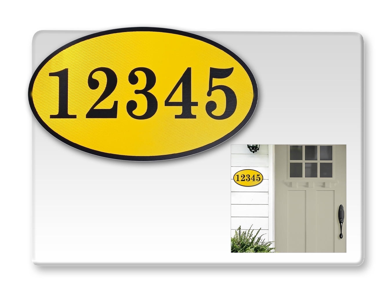 Curb-N-Sign® Custom Fancy Address Numbers for Outside, Super Reflective ...