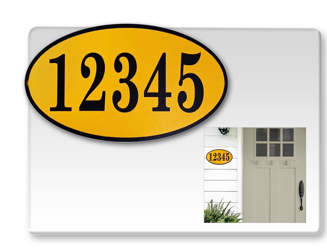 Curb-N-Sign® Custom Fancy Address Numbers for Outside, Super Reflective ...