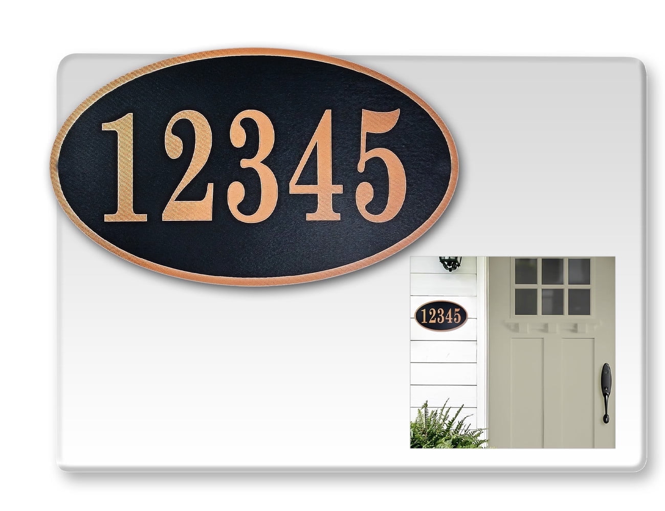 Curb-N-Sign® Custom Fancy Address Numbers for Outside, Super Reflective ...