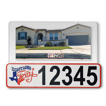 Curb-N-Sign® Customized Super Reflective Aluminum Curb Wrap® House ...