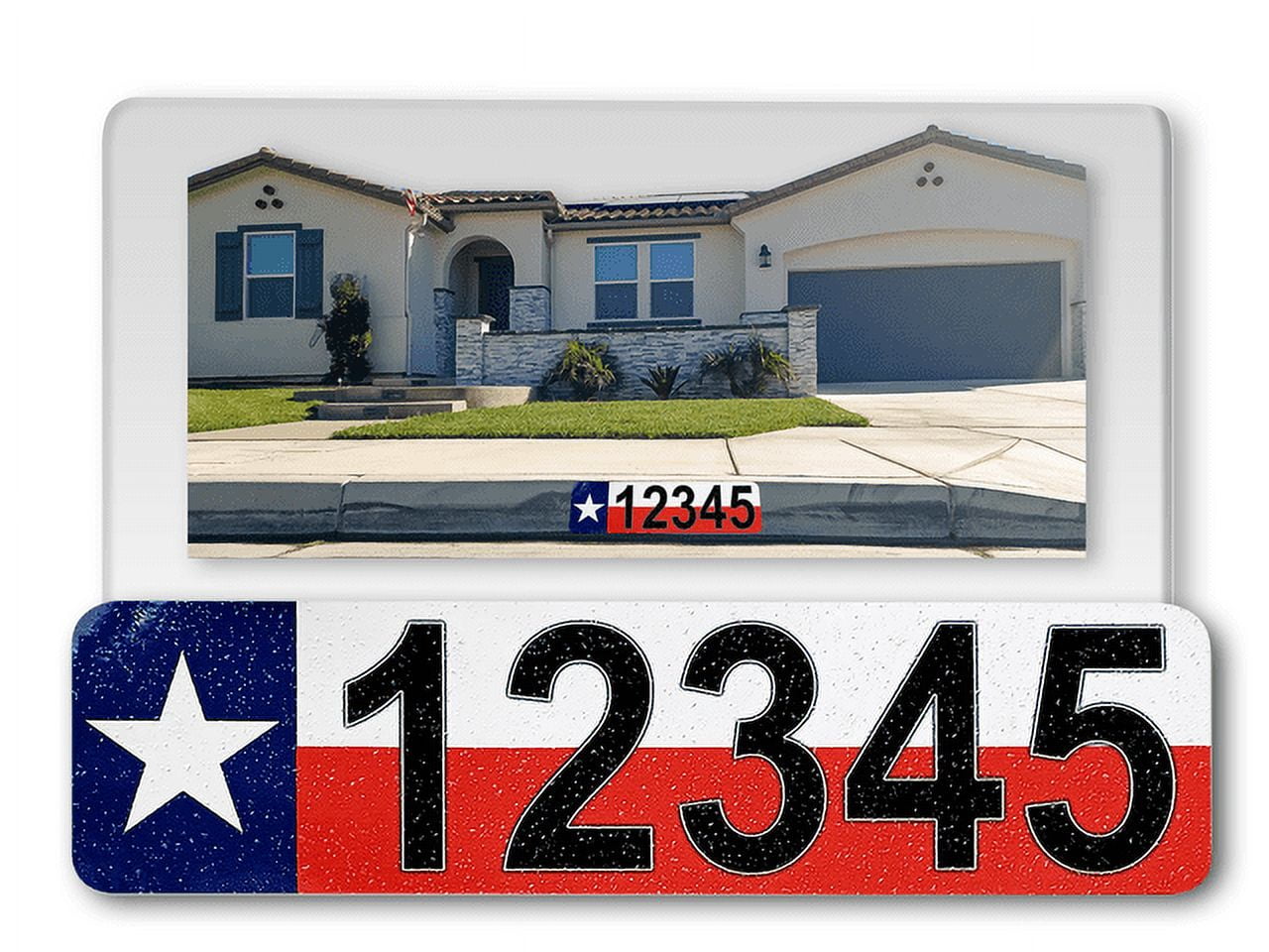 Curb-N-Sign® Custom House Address Numbers Letters, Super Reflective ...