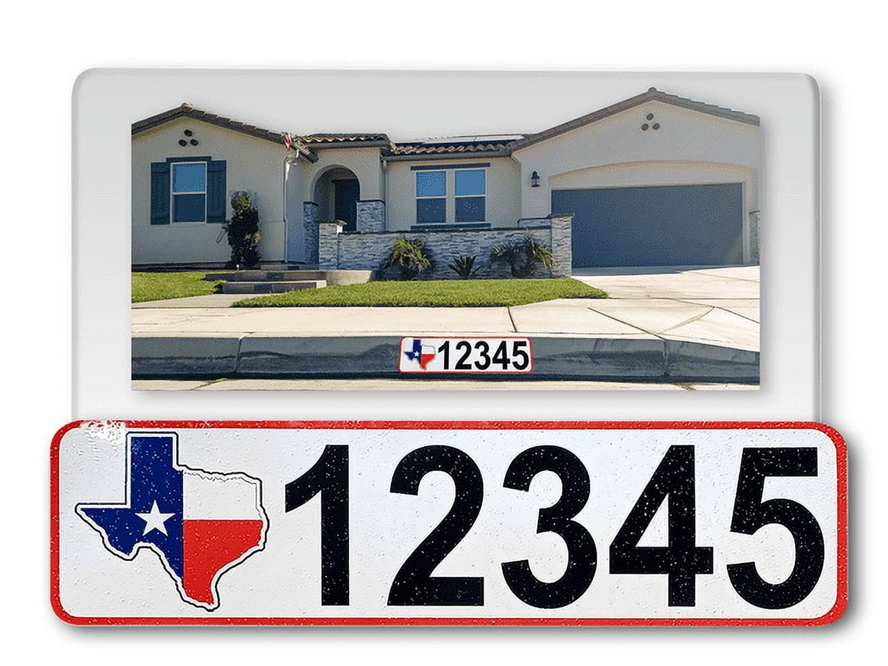 Curb-N-Sign® Custom House Address Numbers Letters, Super Reflective ...