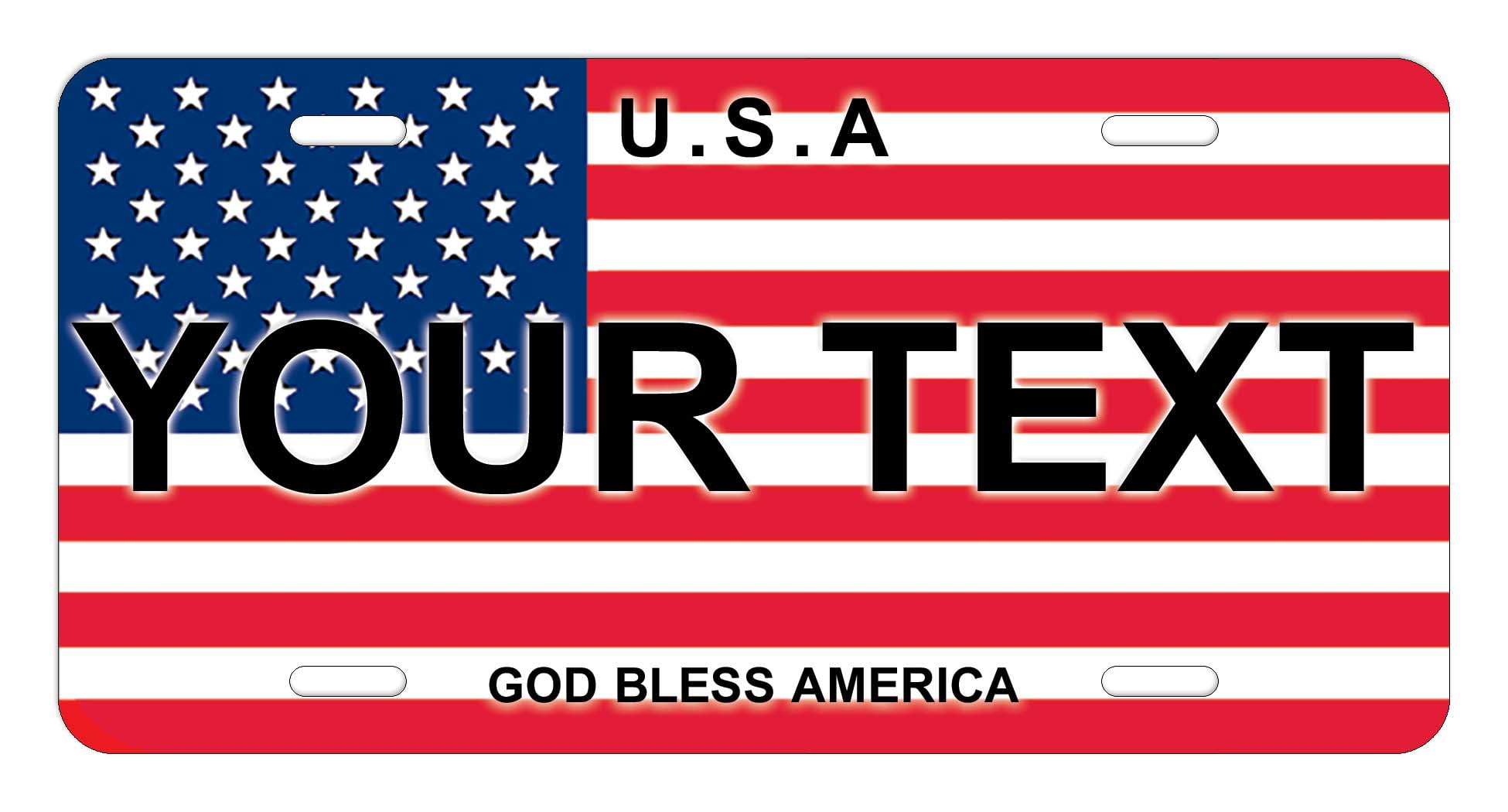 Curb-N-Sign® Custom License Plate, Made in USA Aluminum Composite ...