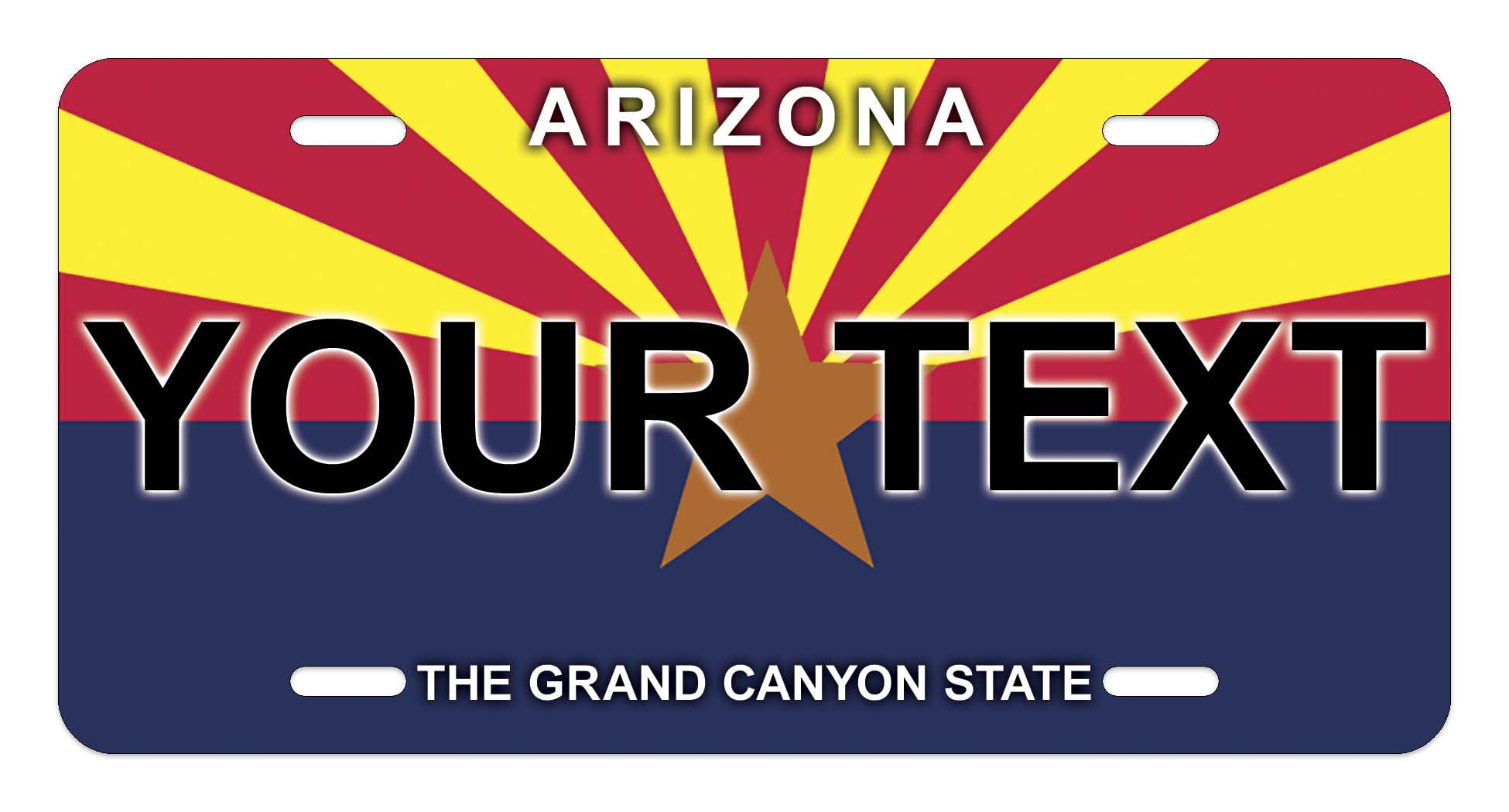 Curb-N-Sign® Custom License Plate, Made in USA Aluminum Composite ...