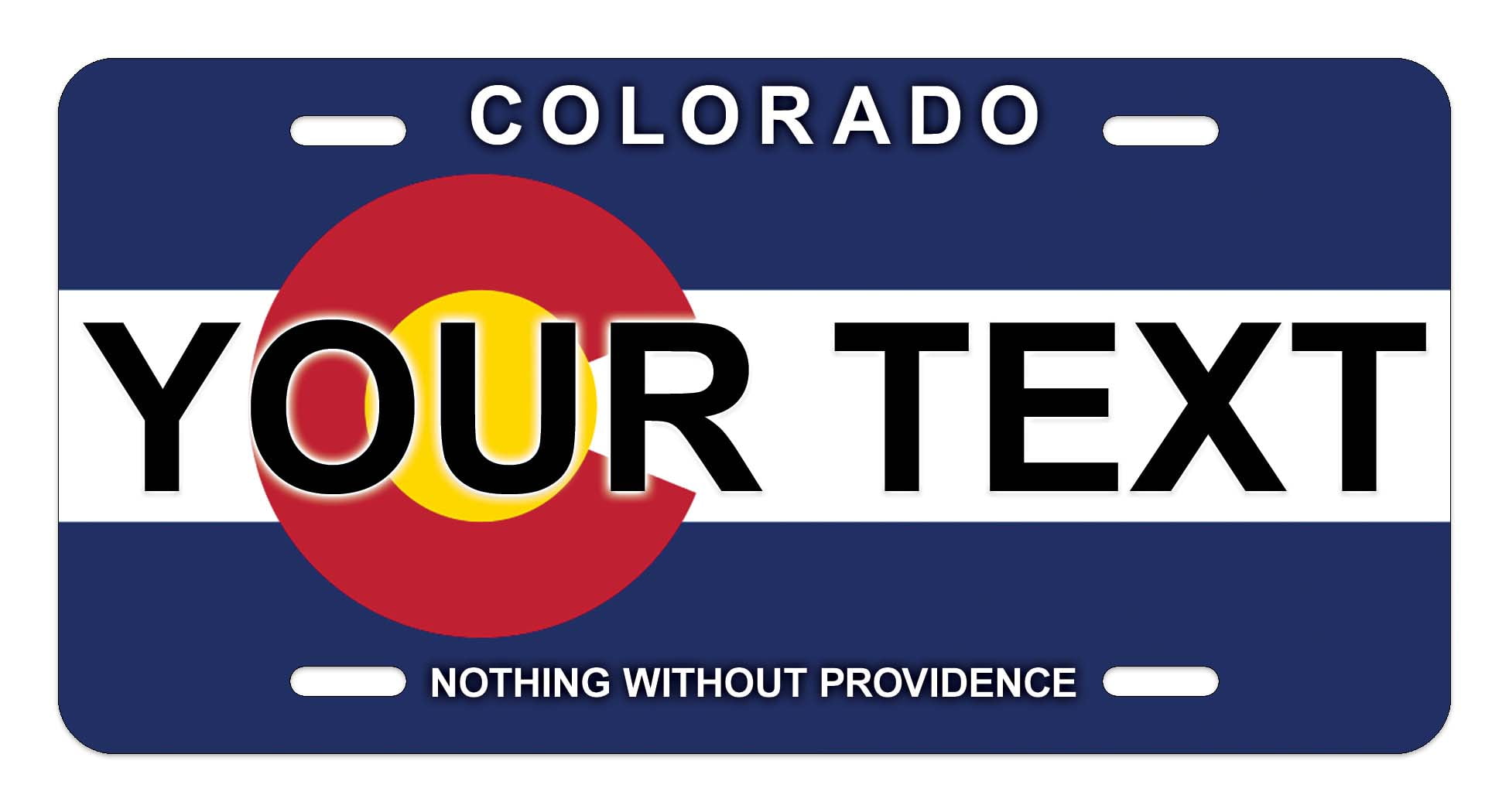 Curb-N-Sign® Custom License Plate, Made in USA Aluminum Composite ...