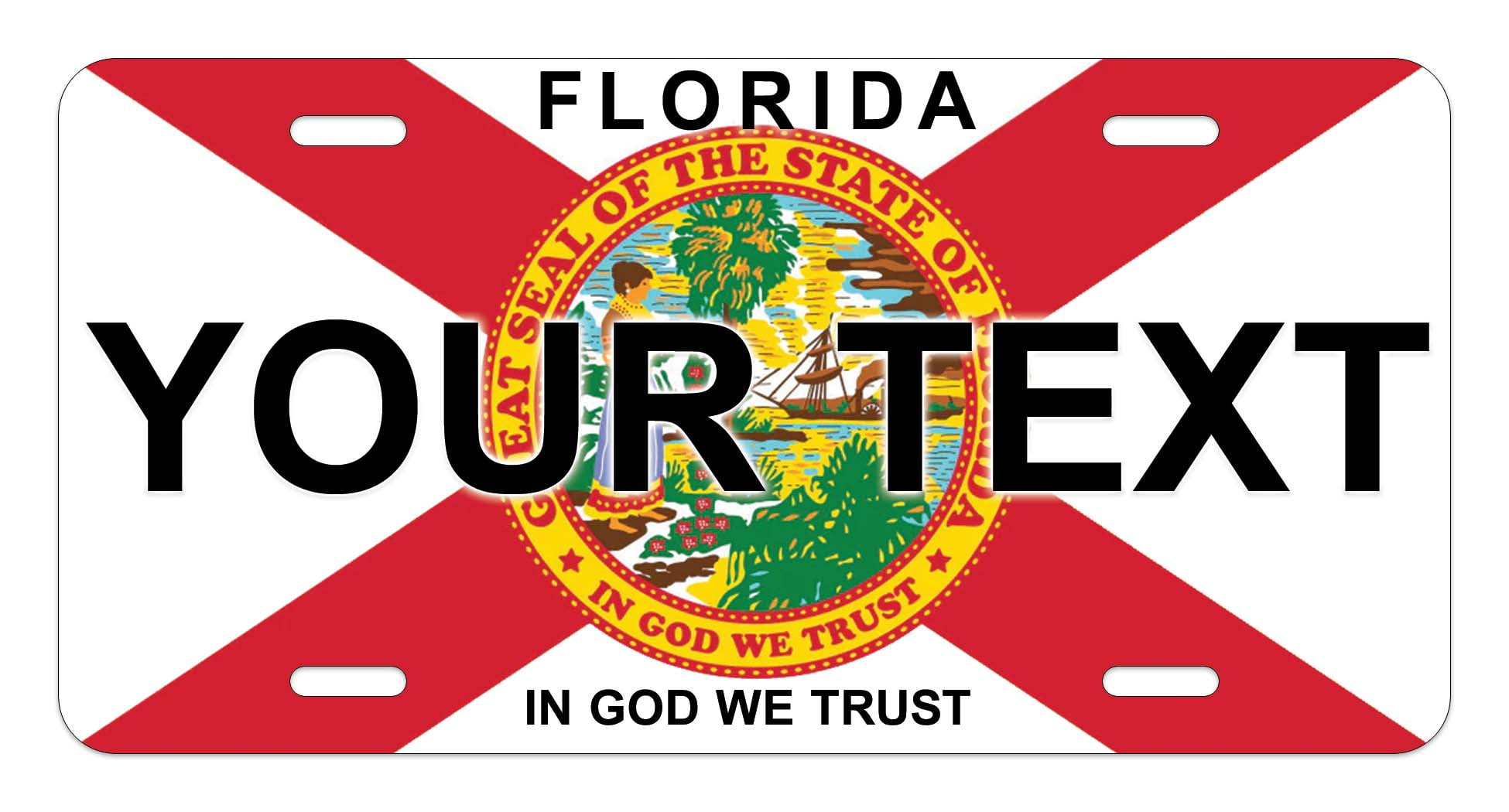 Curb-N-Sign® Custom License Plate, Made in USA Aluminum Composite ...