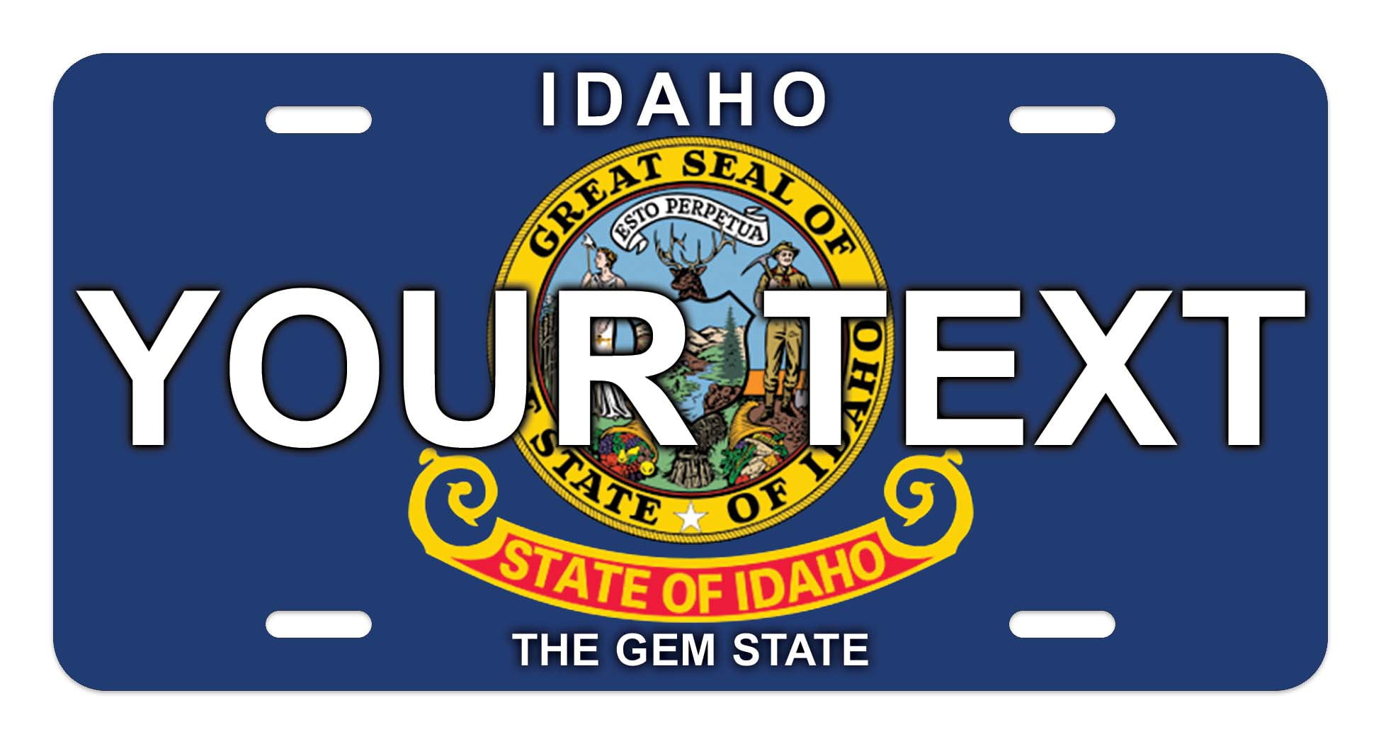 Curb-N-Sign® Custom License Plate, Made in USA Aluminum Composite ...