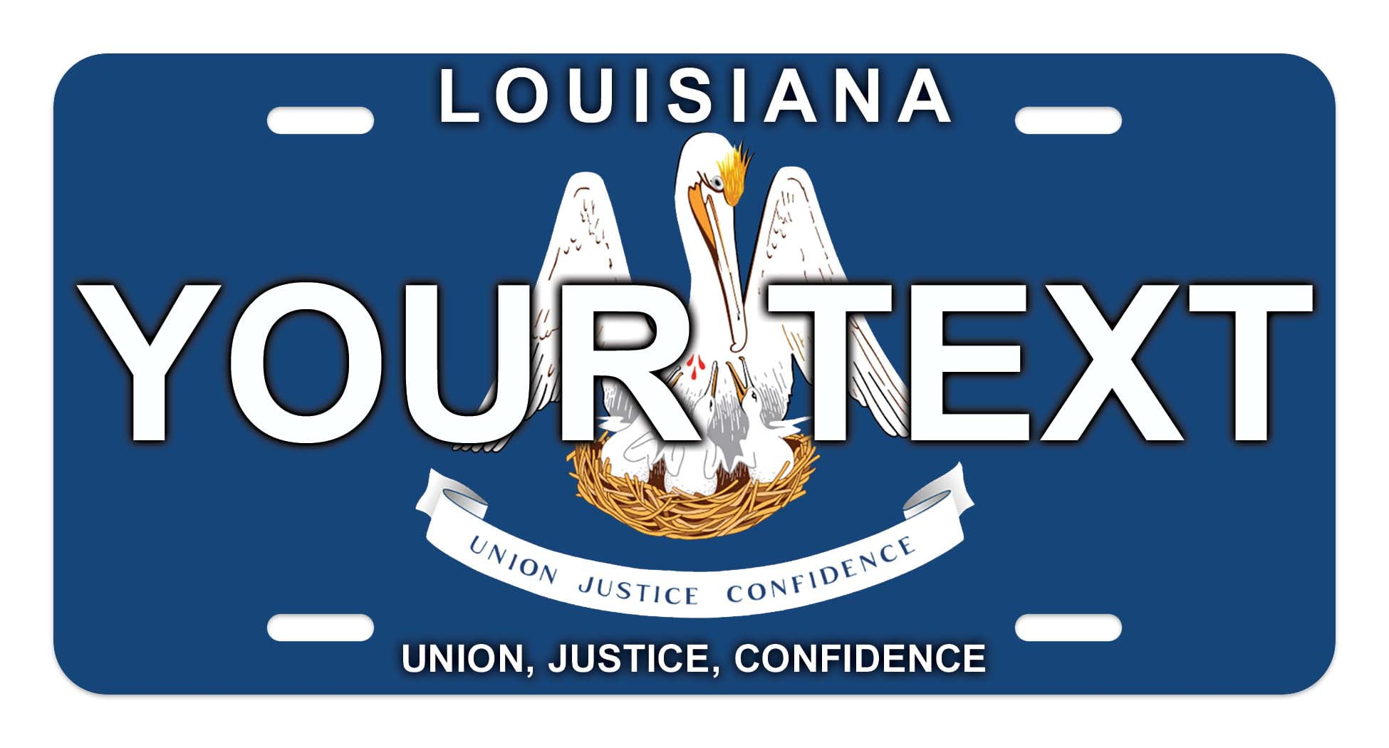 Curb-N-Sign® Custom License Plate, Made in USA Aluminum Composite ...