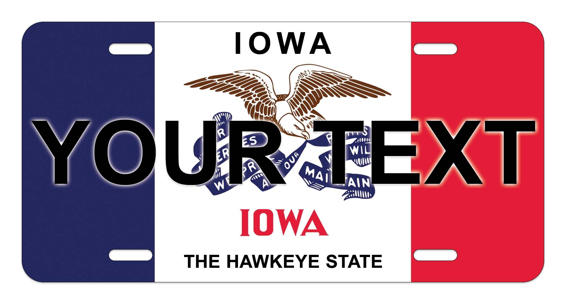 Curb-N-Sign® Custom License Plate, Made in USA Aluminum Composite ...