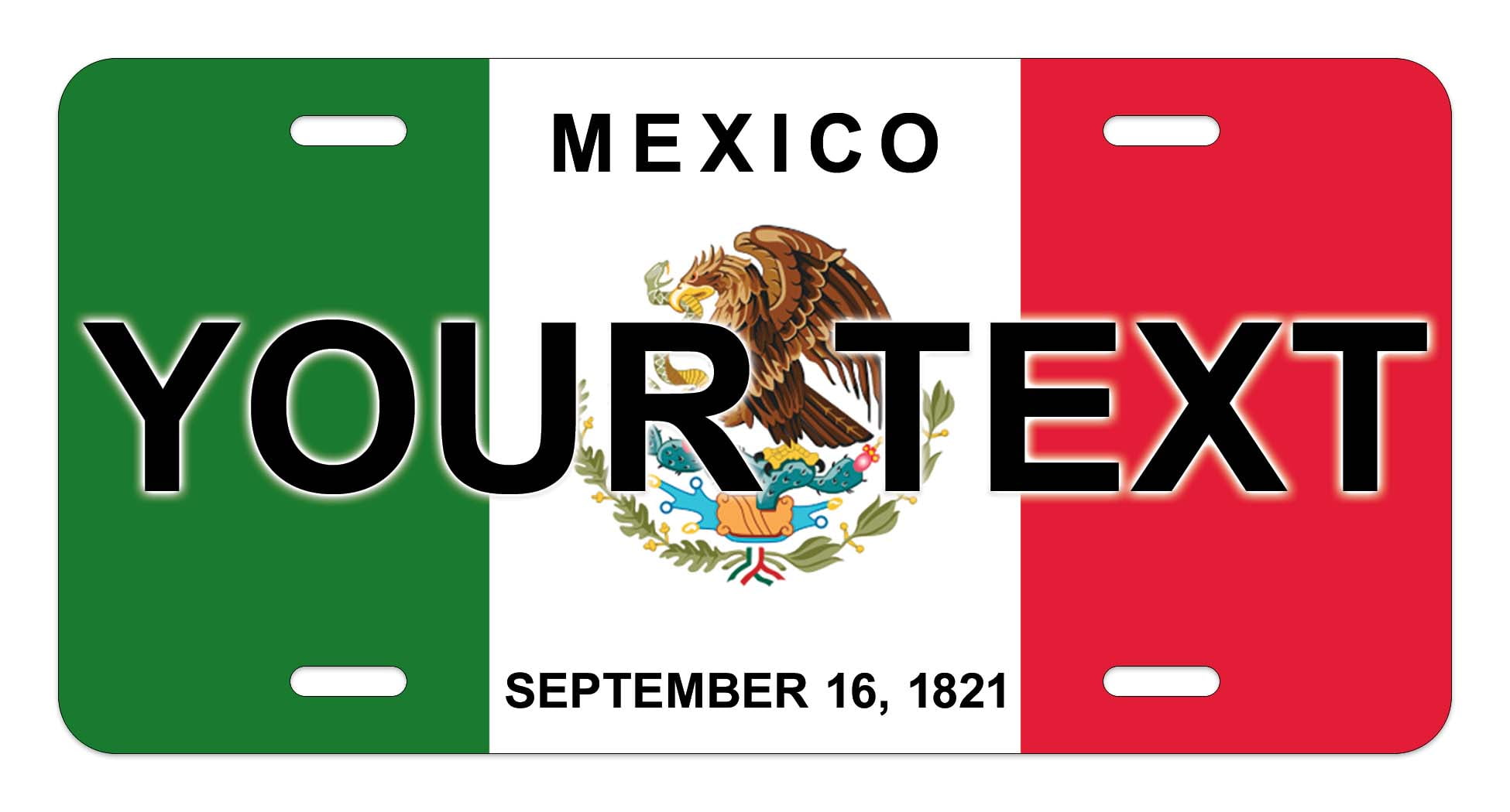 Curb-N-Sign® Custom License Plate, Made in USA Aluminum Composite ...