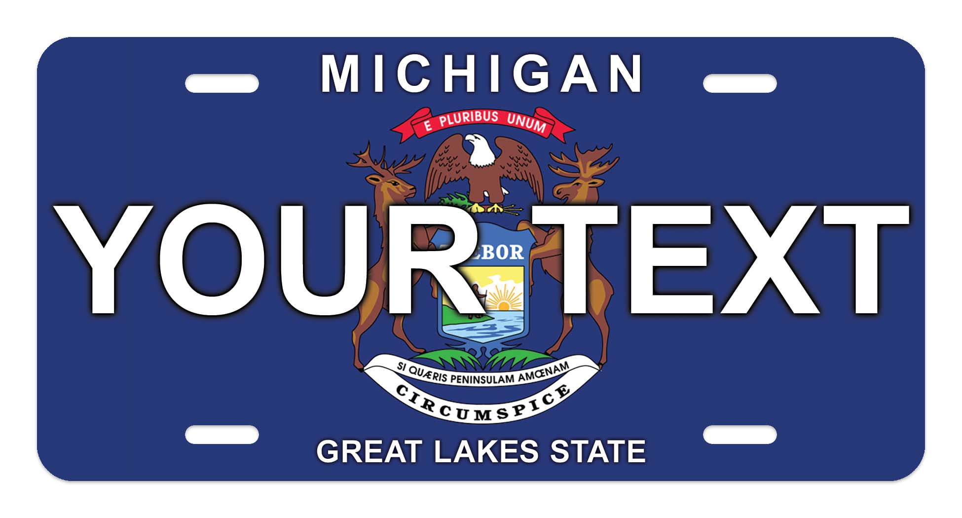 Curb-N-Sign® Custom License Plate, Made in USA Aluminum Composite ...