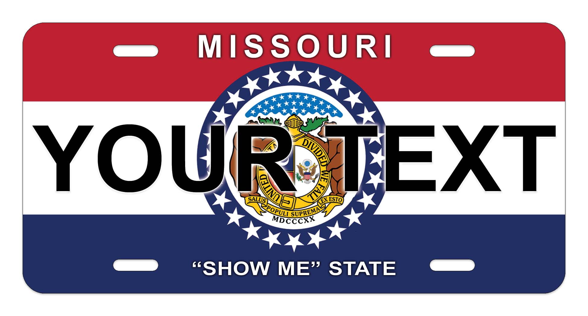 Curb-N-Sign® Custom License Plate, Made in USA Aluminum Composite ...