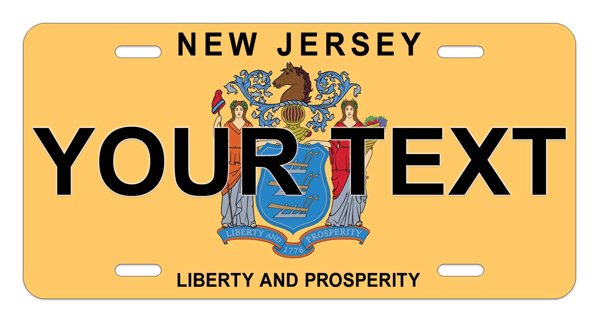 Curb-N-Sign® Custom License Plate, Made in USA Aluminum Composite ...