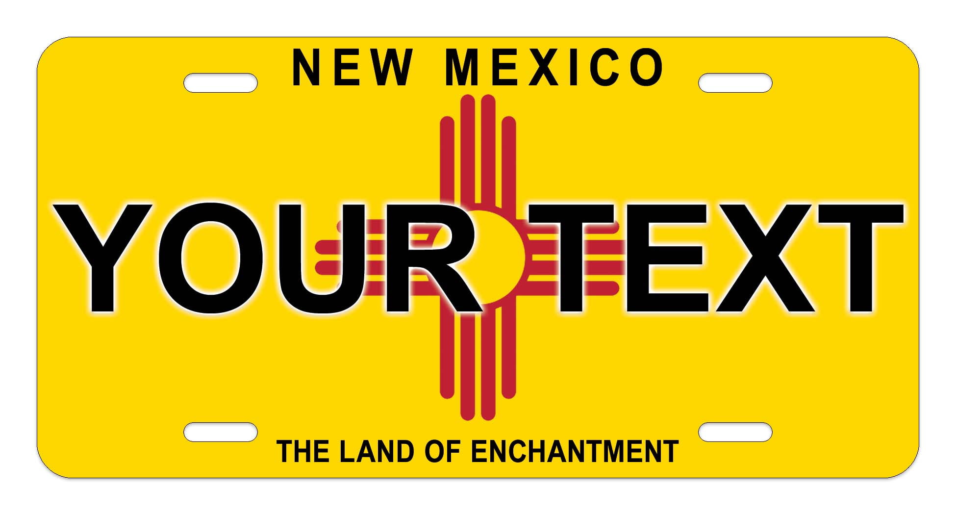 Curb-N-Sign® Custom License Plate, Made in USA Aluminum Composite ...