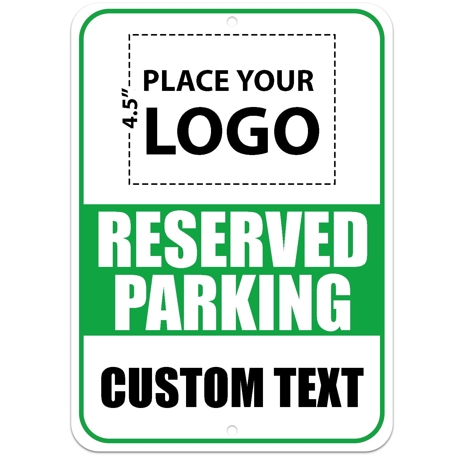 Curb-N-Sign® Custom No Parking Sign, Custom Parking Sign for Business ...