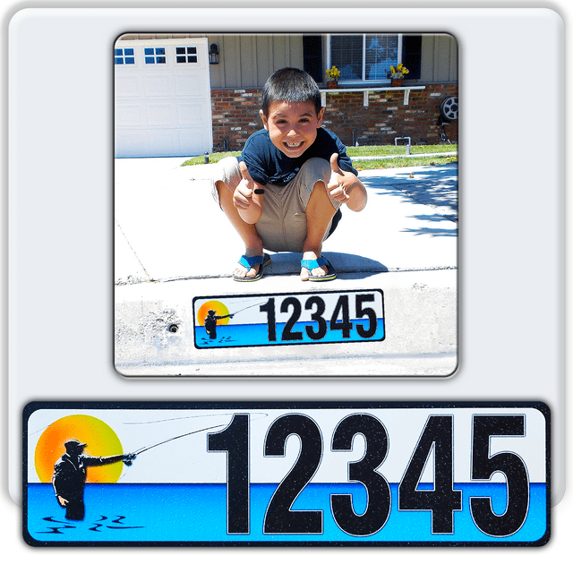 Curb-N-Sign® Customized Curb Wrap® House Number Sticker Decal for ...