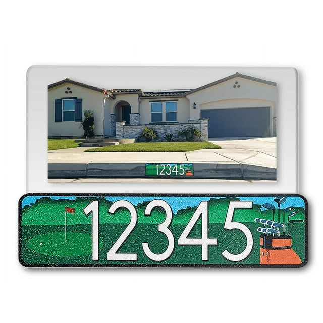 Curb-N-Sign® Customized Curb Wrap® House Number Sticker Decal for ...