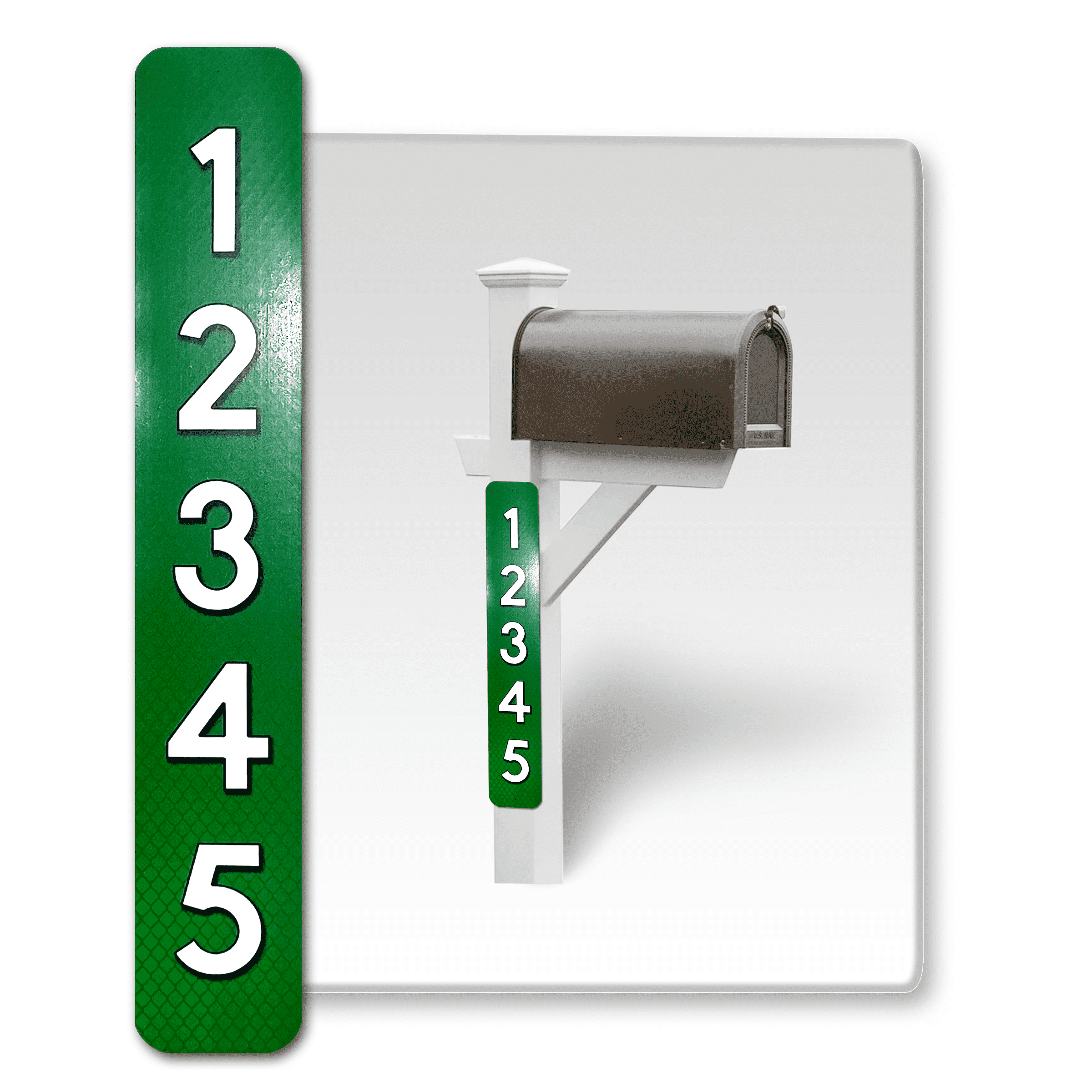 Curb N Sign Customized Mailbox Address Numbers Super Reflective Vinyl ...