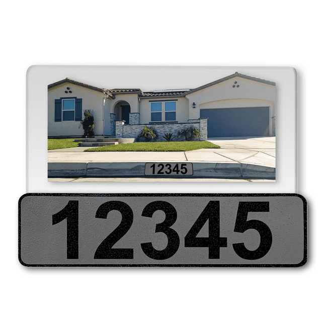 Curb-N-Sign® Customized Reflective Aluminum Curb Address Sticker Decal ...