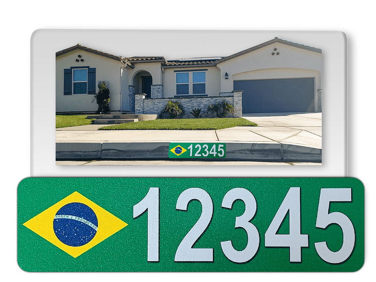 Curb-N-Sign® Customized Super Reflective Aluminium Curb Wrap® House ...