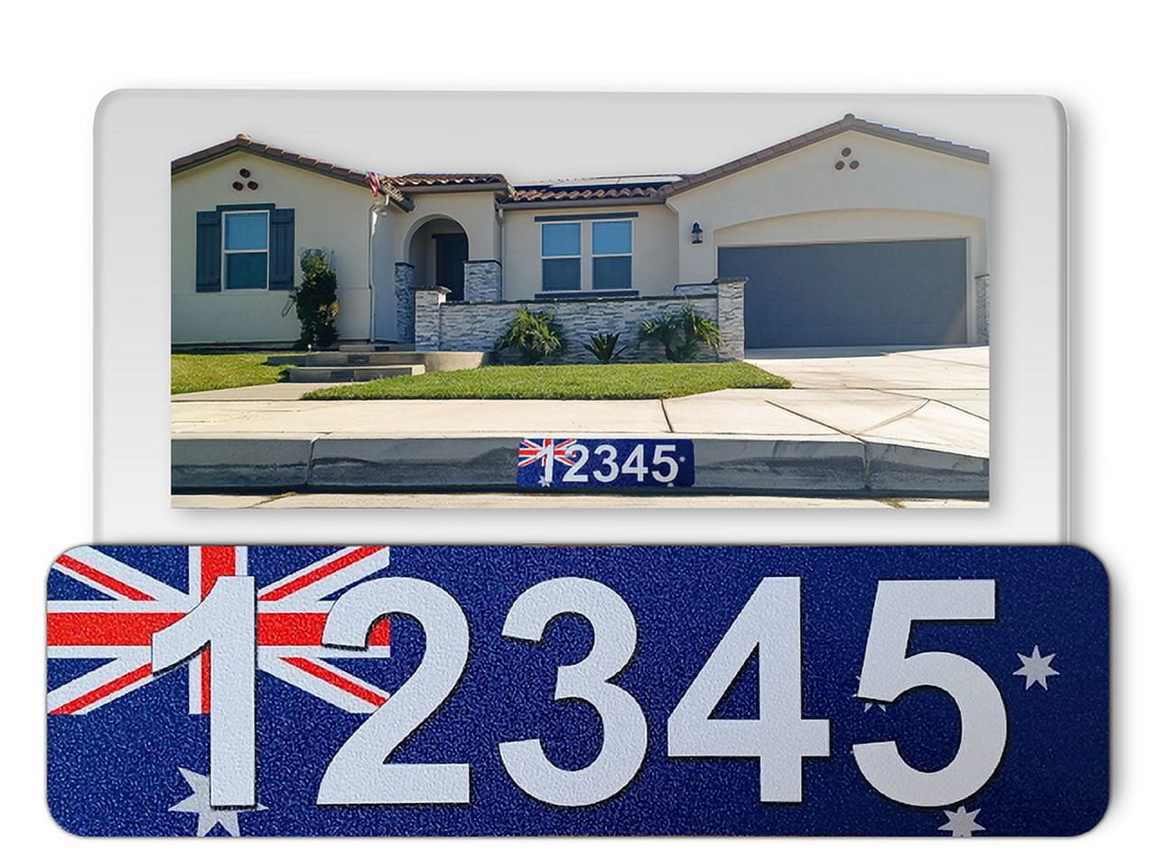 Curb-N-Sign® Customized Super Reflective Aluminium Curb Wrap® House ...
