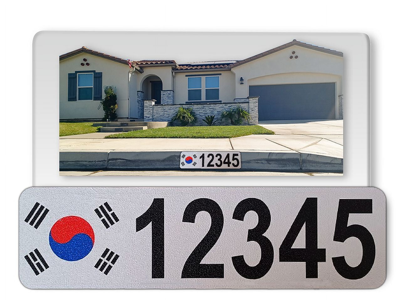 Curb-N-Sign® Customized Super Reflective Aluminium Curb Wrap® House ...