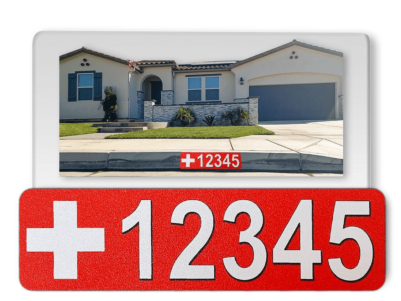 Curb-N-Sign® Customized Super Reflective Aluminium Curb Wrap® House ...
