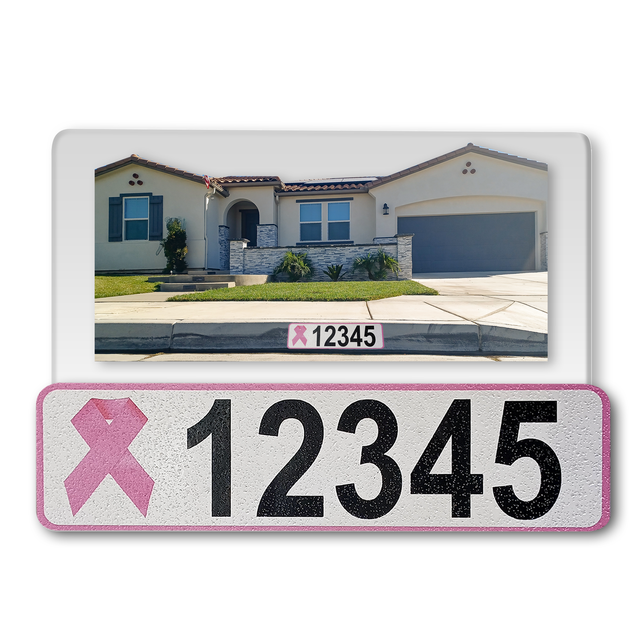 Curb-N-Sign® Customized Super Reflective Aluminum Curb Wrap® House ...