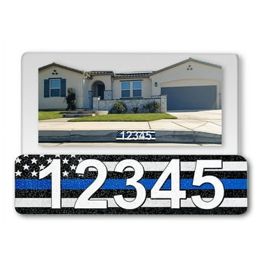 Curb-N-Sign® Customized Curb Wrap® House Number Sticker Decal for ...