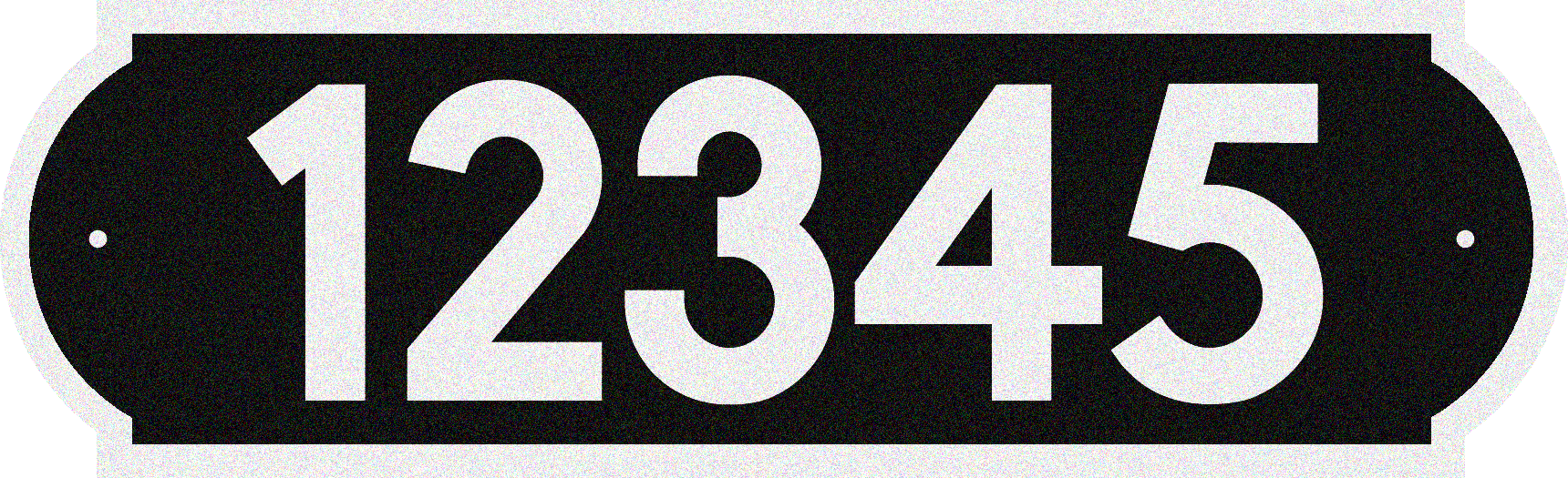 Curb-N-Sign® Horizontal Fancy Address Numbers for Outside, Custom ...