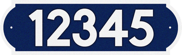 Curb-N-Sign® Horizontal Fancy Address Numbers for Outside, Custom ...