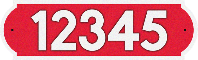 Curb-N-Sign® Horizontal Fancy Address Numbers for Outside, Custom ...
