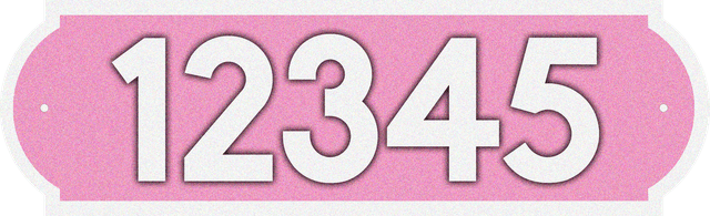 Curb-N-Sign® Horizontal Fancy Address Numbers for Outside, Custom ...