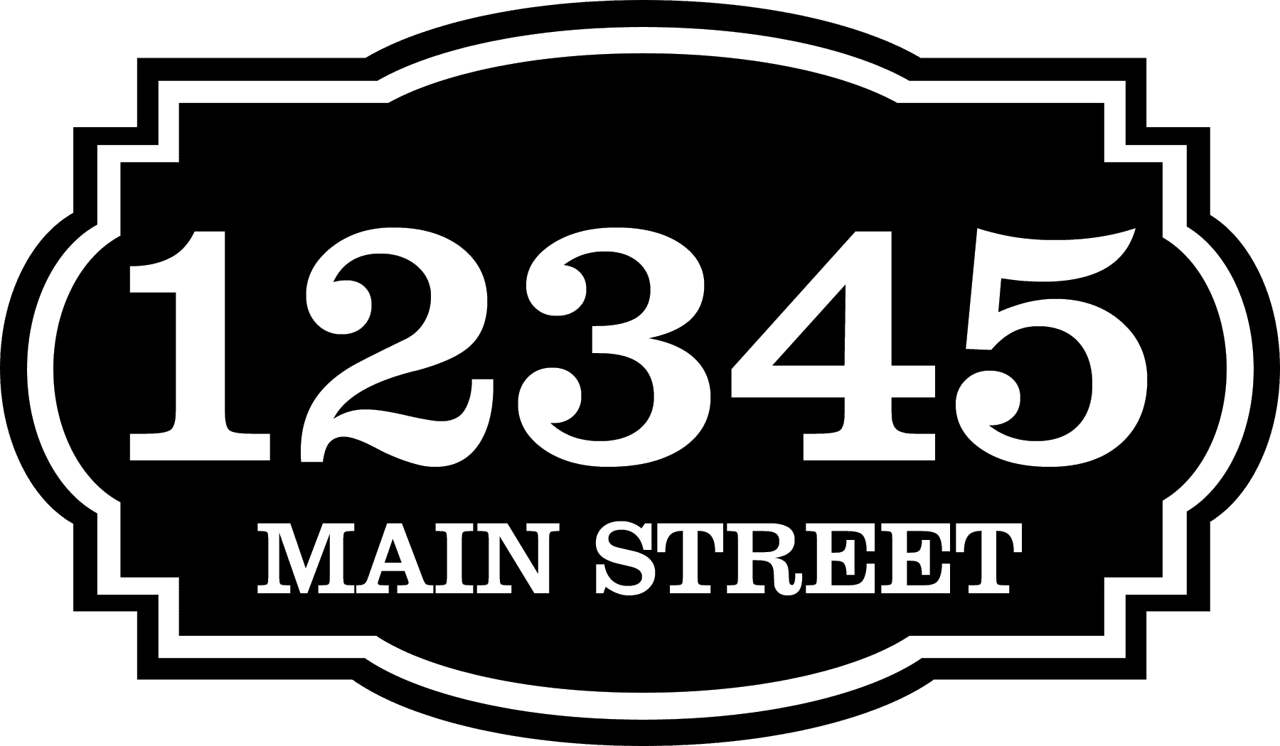 Curb-N-Sign® Horizontal House Address Decals, Victorian Fancy Super ...