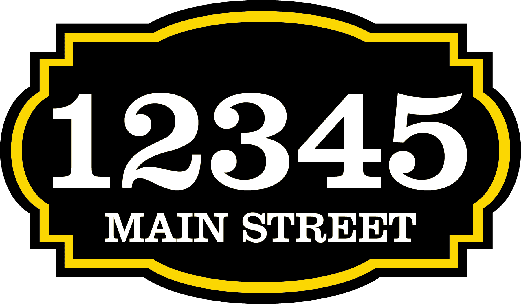 Curb-N-Sign® Horizontal House Address Decals, Victorian Fancy Super ...