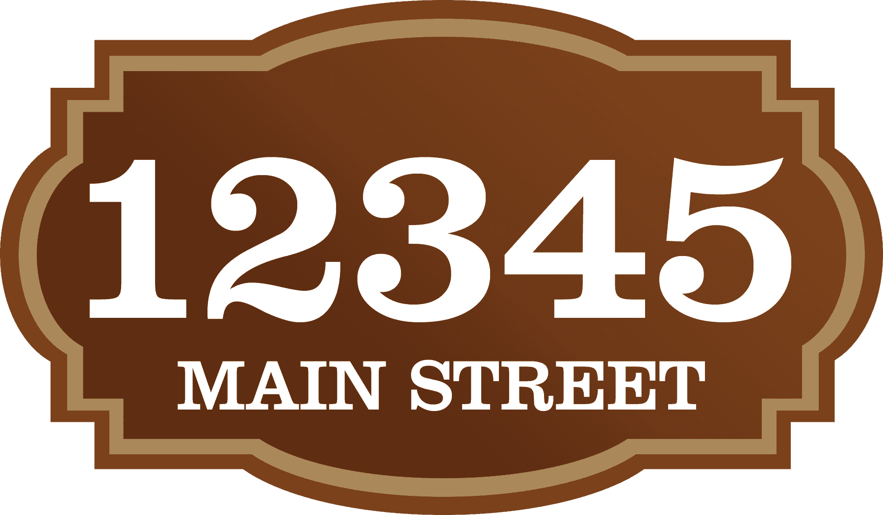 Curb-N-Sign® Horizontal House Address Decals, Victorian Fancy Super ...