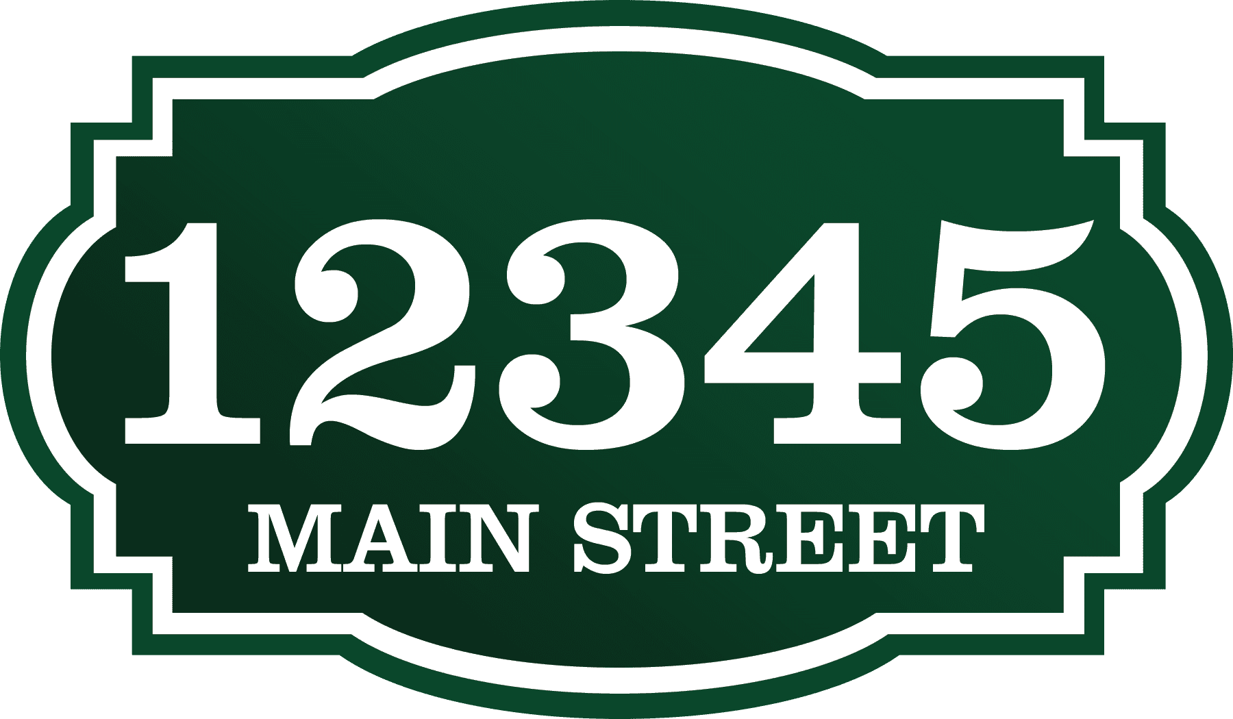 Curb-N-Sign® Horizontal House Address Decals, Victorian Fancy Super ...