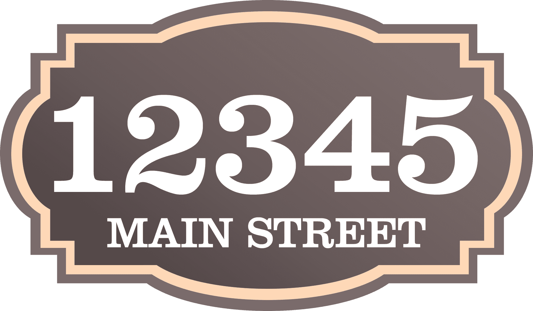 Curb-N-Sign® Horizontal House Address Decals, Victorian Fancy Super ...