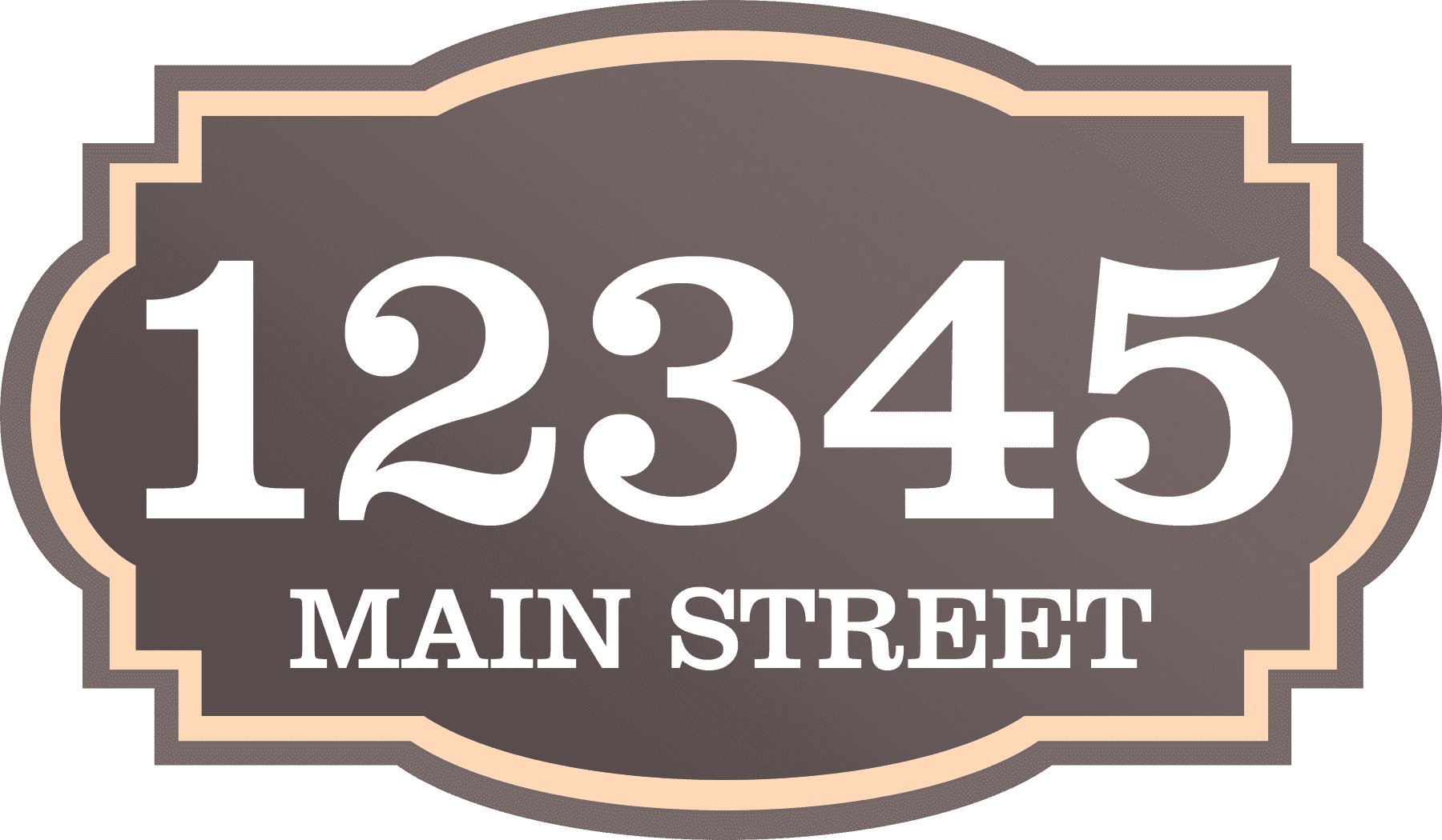 Curb-N-Sign® Horizontal House Address Decals, Victorian Fancy Super ...