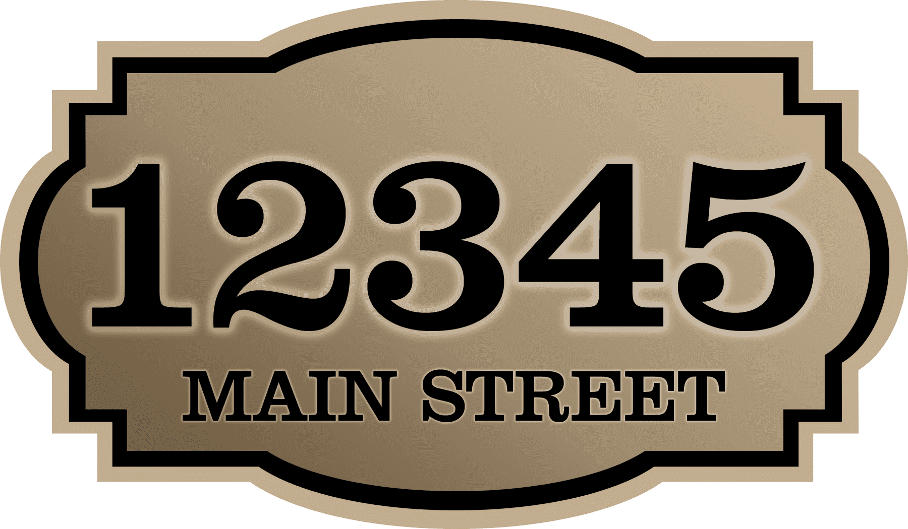 Curb-N-Sign® Horizontal House Address Decals, Victorian Fancy Super ...