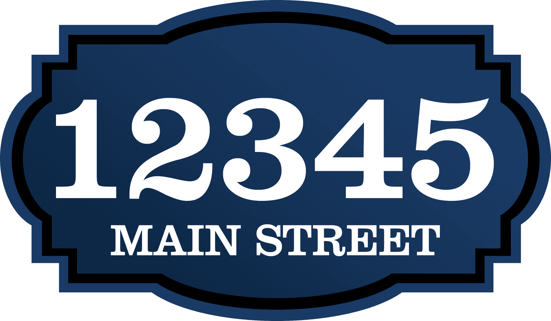 Curb-N-Sign® Horizontal House Address Decals, Victorian Fancy Super ...