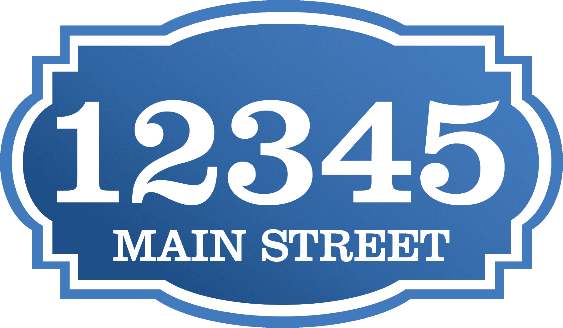 Curb-N-Sign® Horizontal House Address Decals, Victorian Fancy Super ...