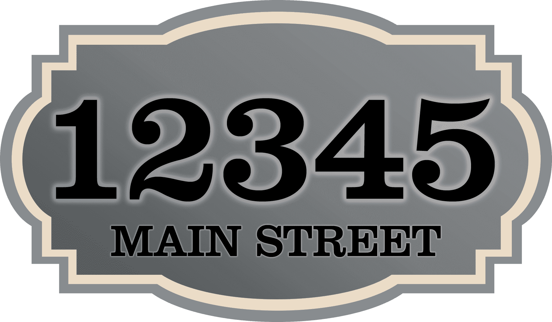 Curb-N-Sign® Horizontal House Address Decals, Victorian Fancy Super ...