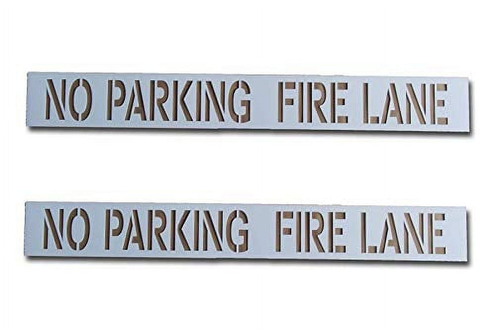 Curb N Sign Fire Lane Stencil - 4 Inch Premium No Parking Stencil for ...