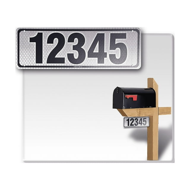 Curb-N-Sign Reflective 911 Address Sign for Mailbox, Single/Double ...