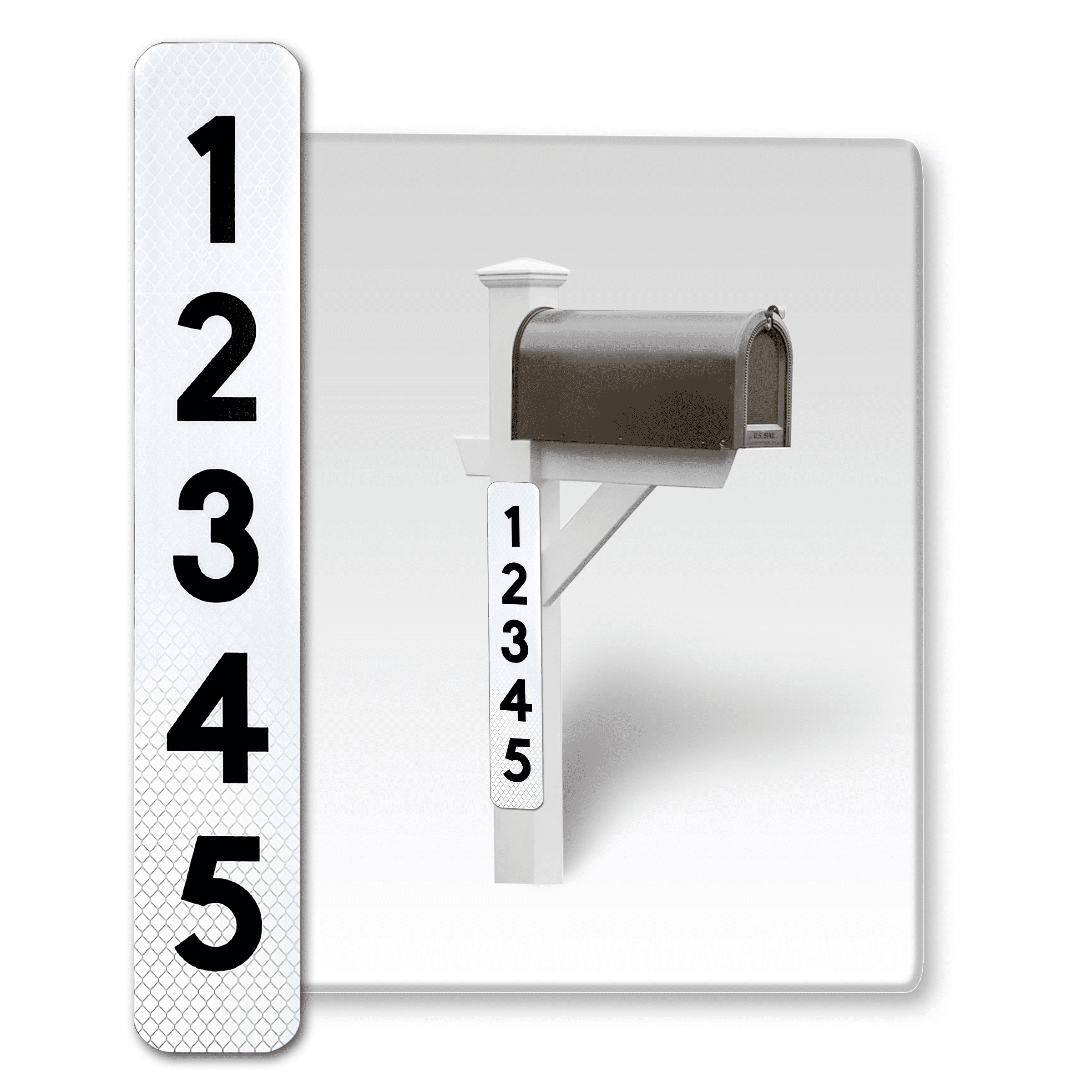 "2Pack Mailbox Address Numbers Stickers, Reflective Outdoor House ...