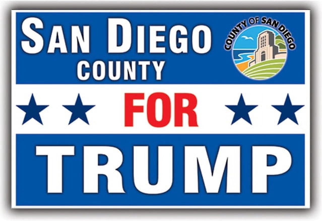 Curb-N-Sign® San Diego for Trump 2024 Yard Sign for Outside, Single ...